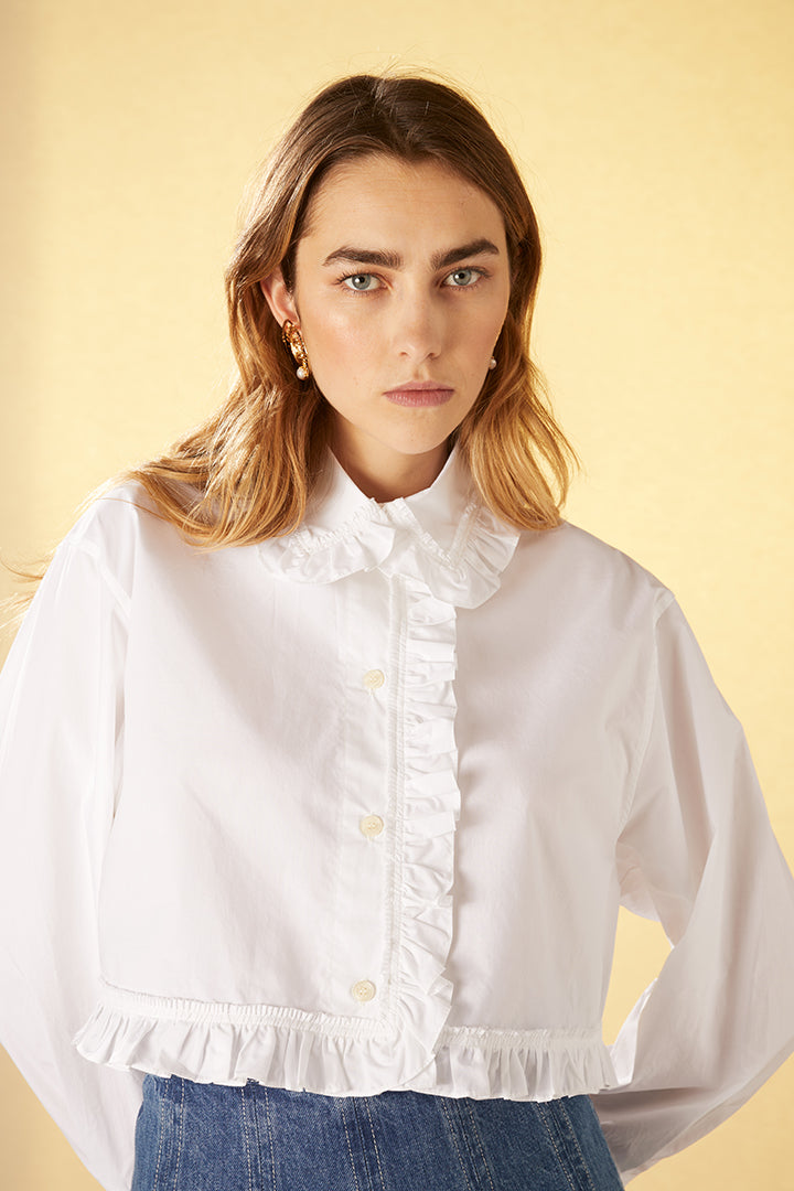 Chemise courte à volants – Tresse Paris